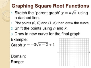 7.5 graphing square root and cube root functions | PPTX
