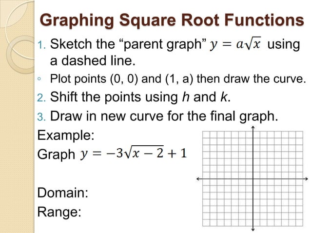 7.5 graphing square root and cube root functions | PPTX