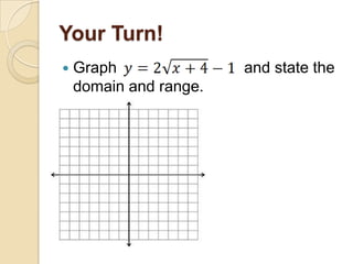 7.5 graphing square root and cube root functions | PPTX