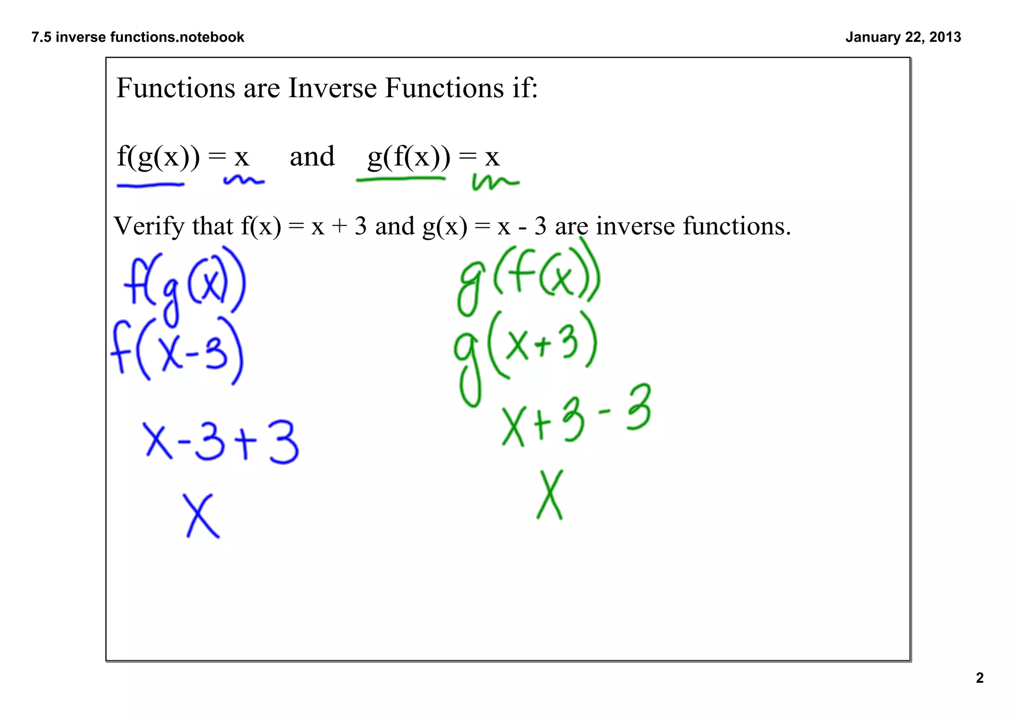 7.5 inverse functions | PPT | Free Download