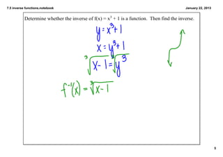7.5 inverse functions | PPT | Free Download
