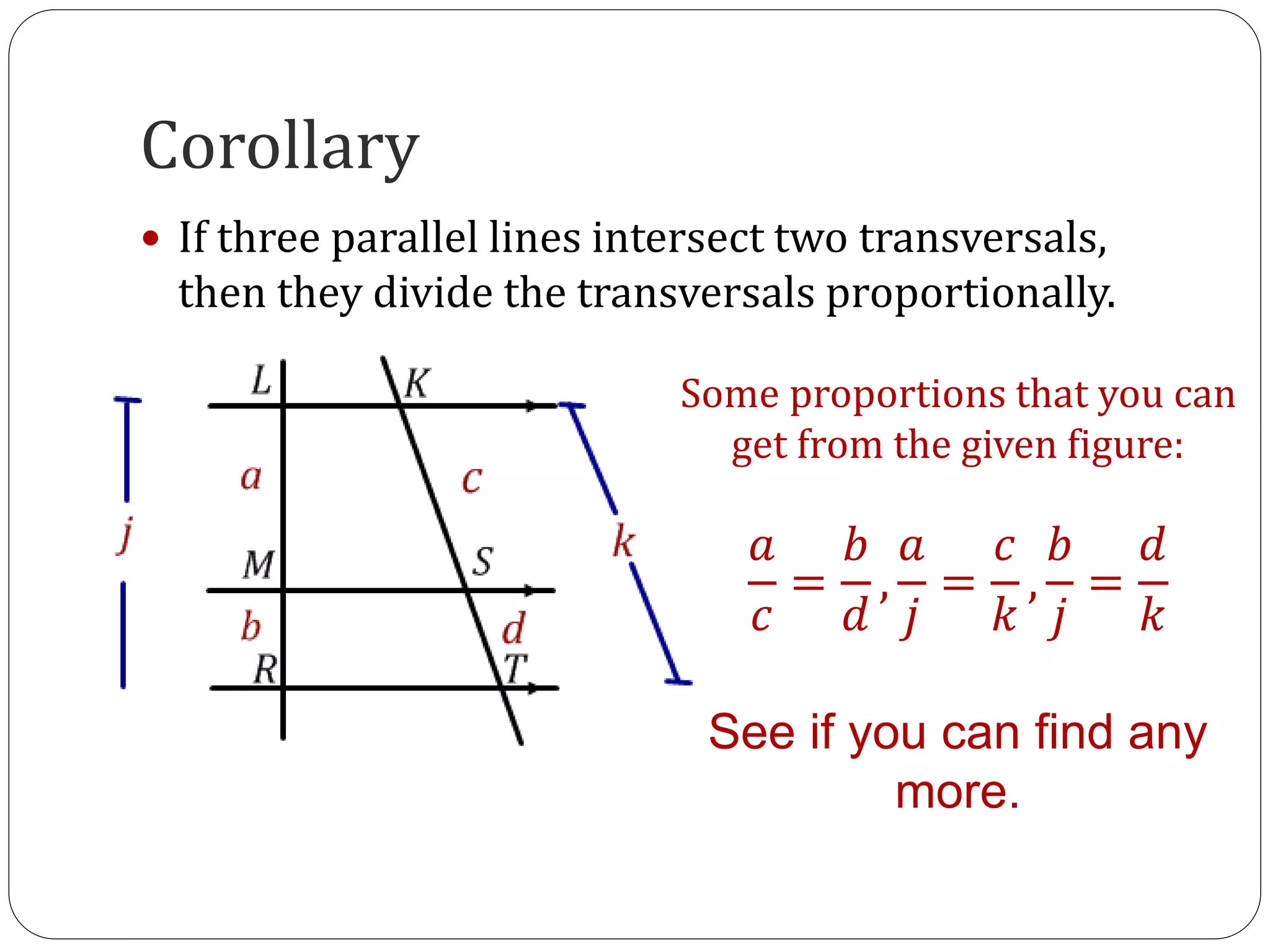 7 6 Proportional Lengths | PPTX