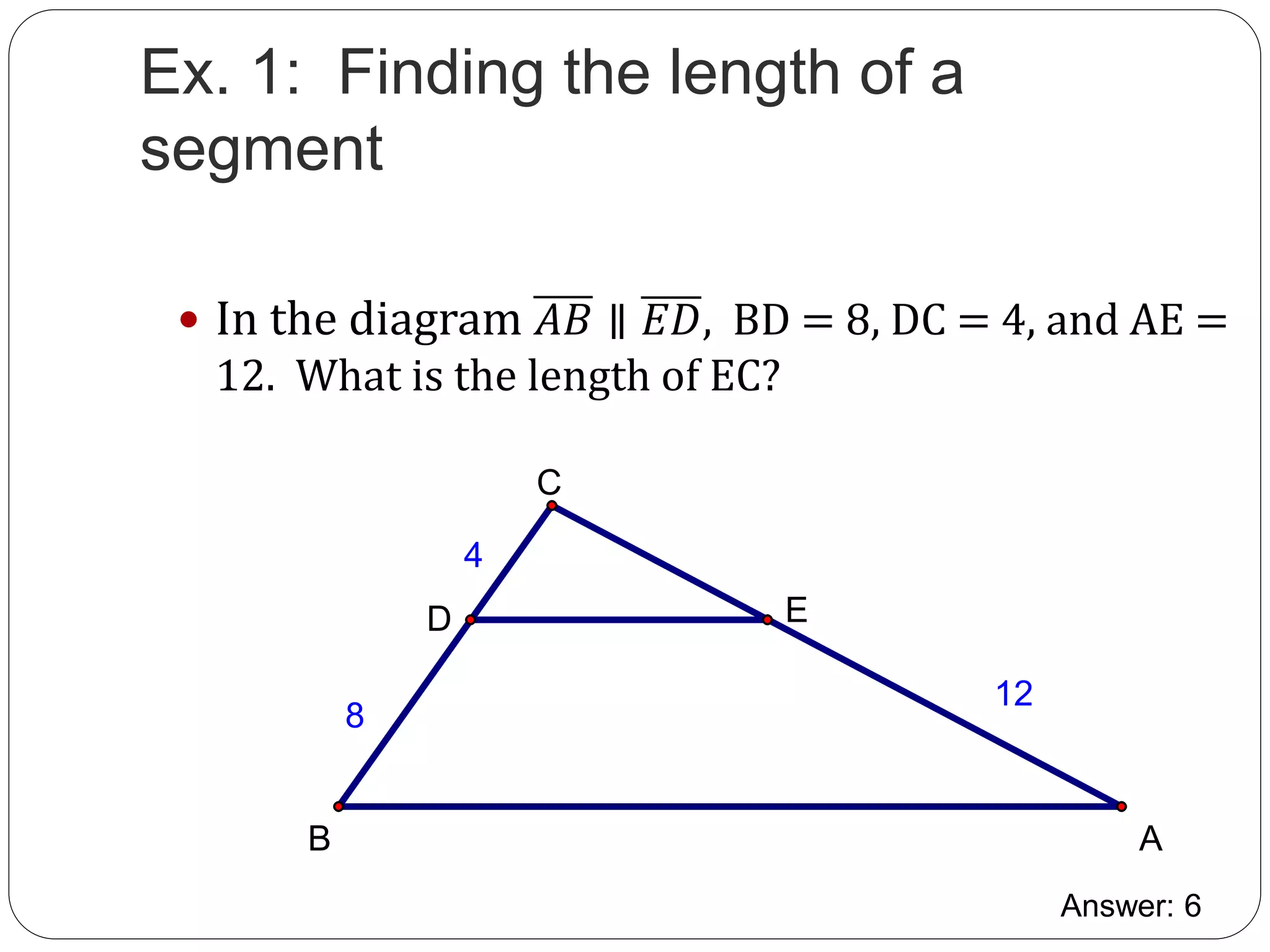 7 6 Proportional Lengths | PPTX