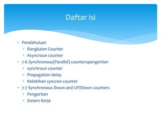 7 6 synchronous(parallel) counters | PPTX