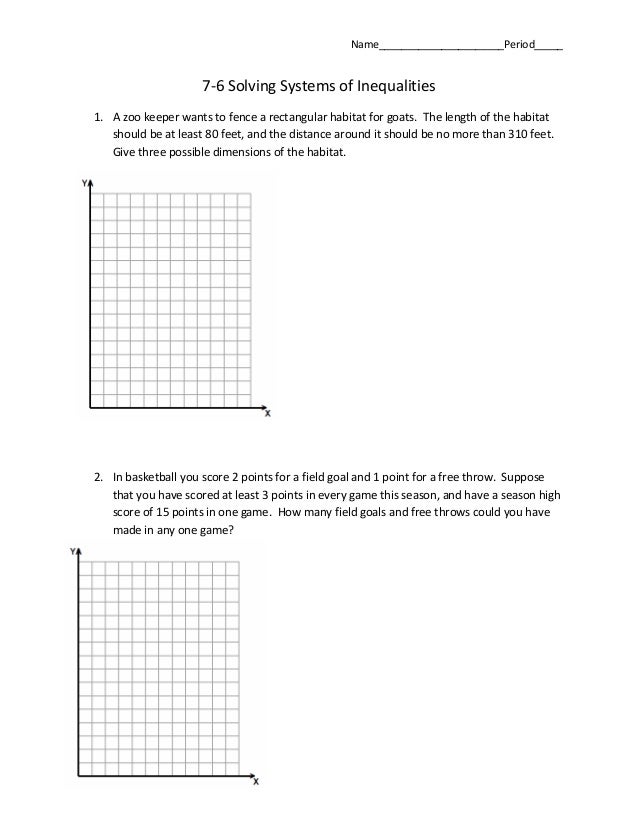 Systems Of Inequalities Word Problems Worksheet Smoochinspire Systems Of Inequalities Word Problems Worksheet Smoochinspire