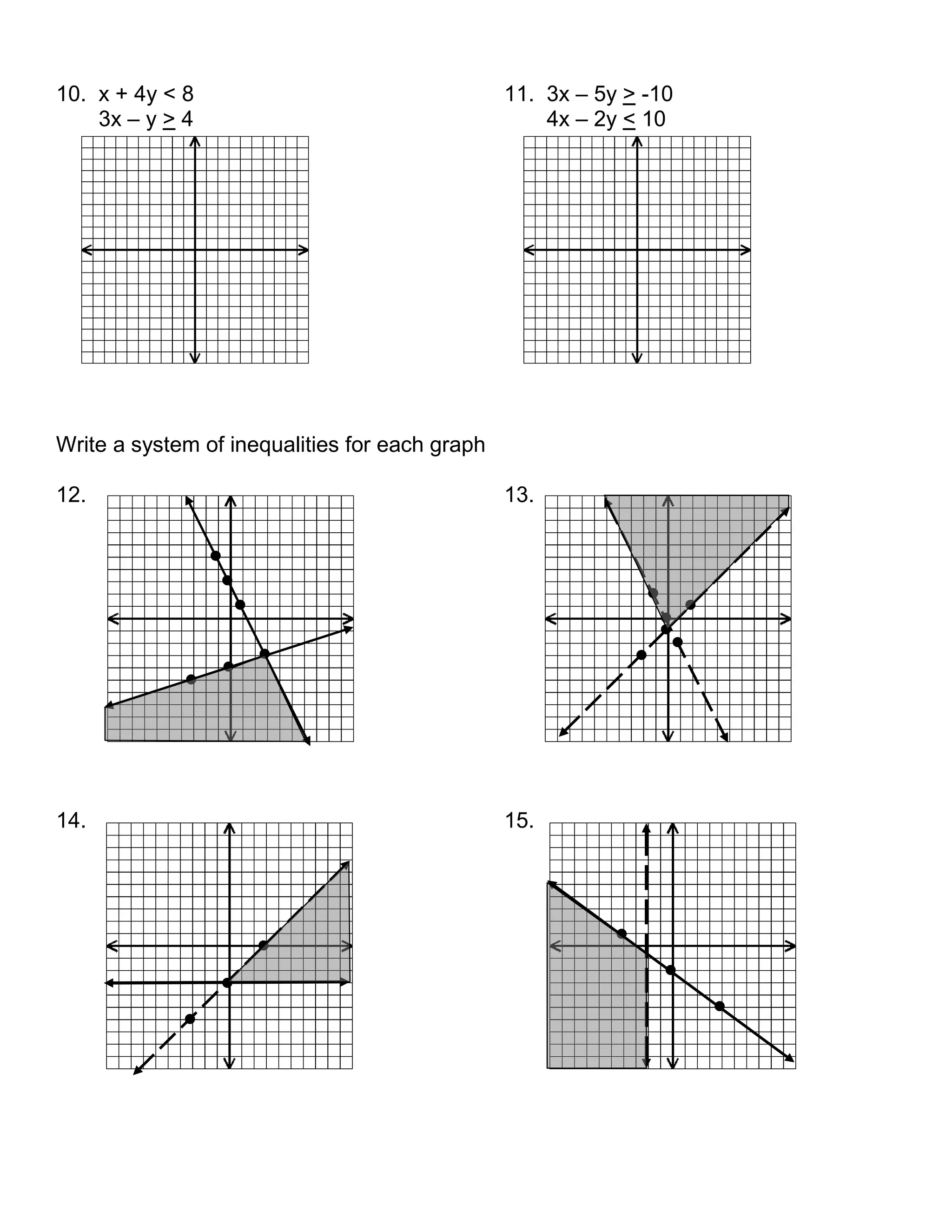7.6 systems of inequalities worksheet | PDF