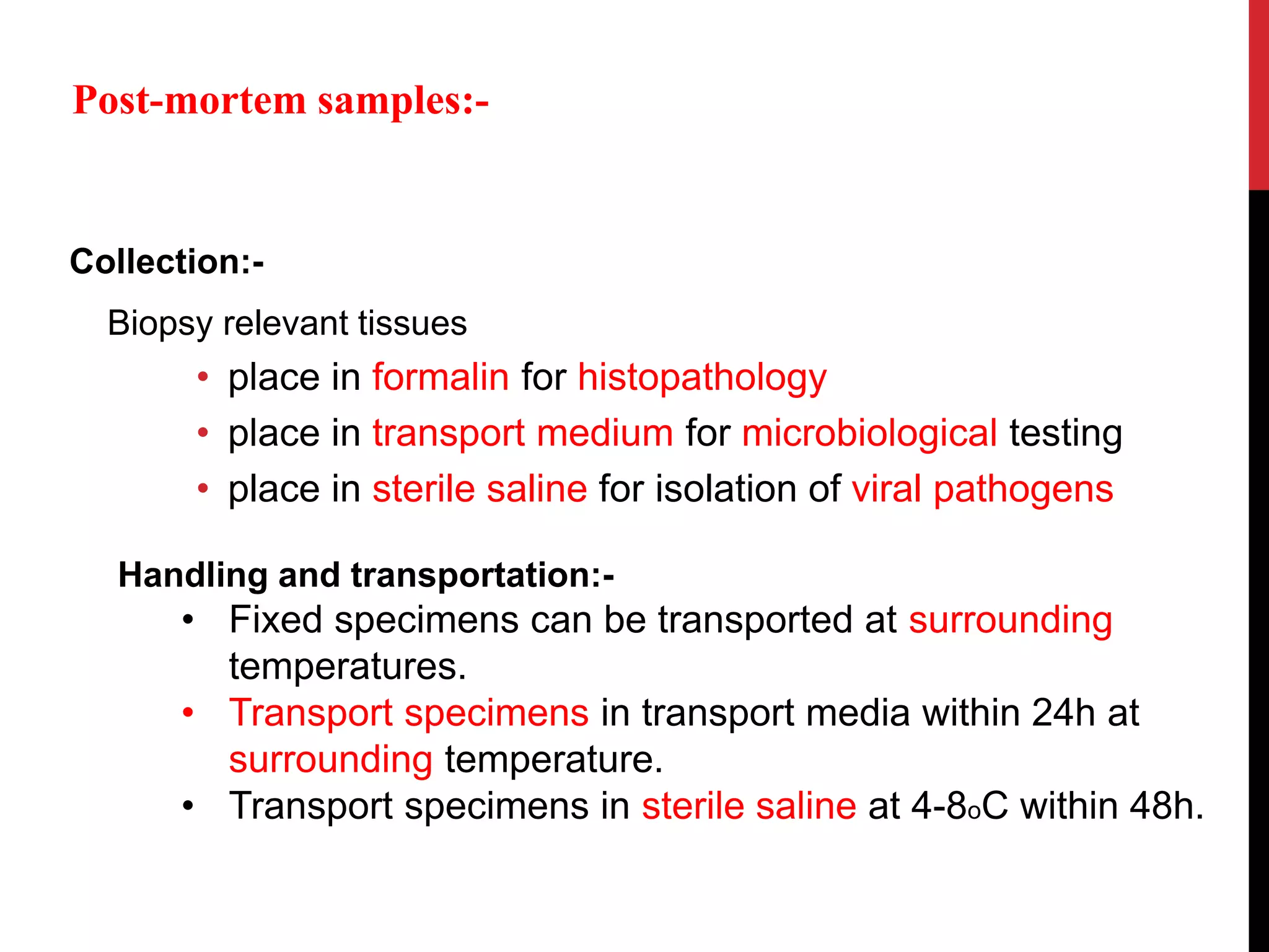 7 - 8 Collection, Labelling and Transportation of Microbiological ...