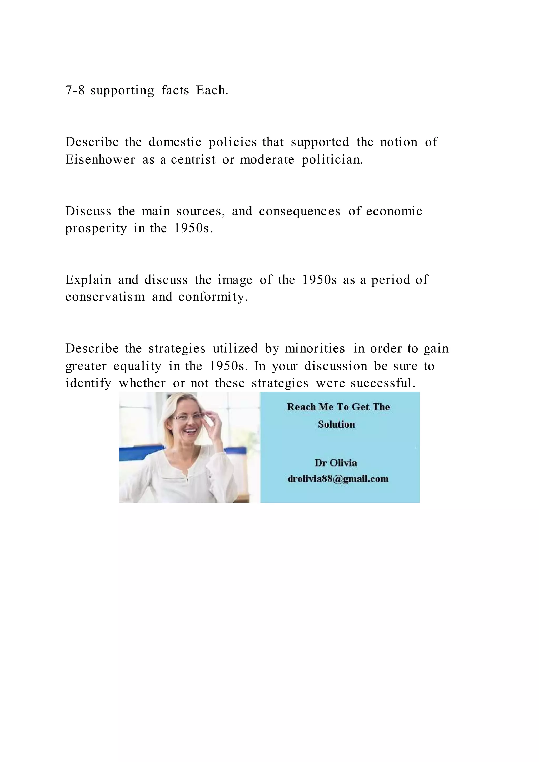 7-8 supporting facts Each.Describe the domestic policies that | DOCX