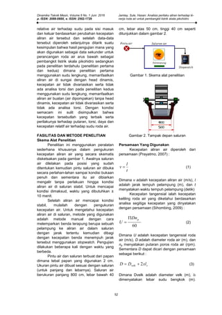 7 analisis perilaku aliran terhadap kinerja roda air arus bawah untuk ...