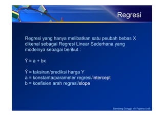 Analisis Regresi Linear Sederhana | PDF