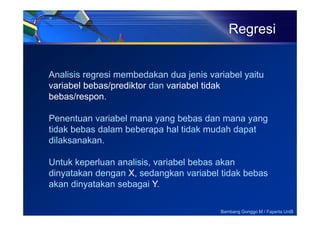 Analisis Regresi Linear Sederhana | PPT