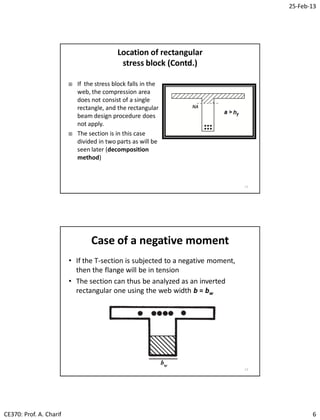 Lec06 Analysis and Design of T Beams (Reinforced Concrete Design I ...