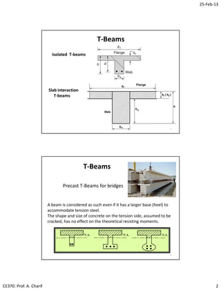 Lec06 Analysis and Design of T Beams (Reinforced Concrete Design I ...