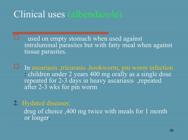 7 - ANTHELMINTIC DRUGS.powerpoint presentation | PPT