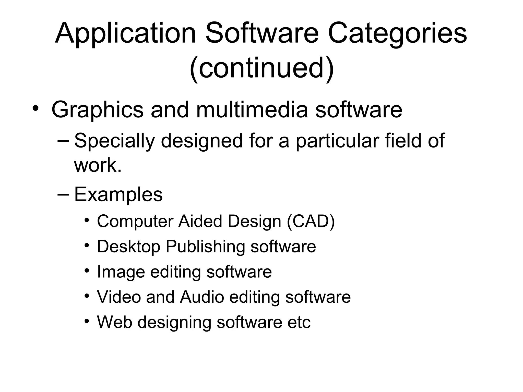 7 application software categories | PPT