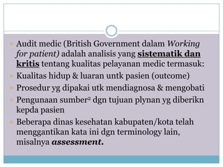 7. audit maternal perinatal | PPTX