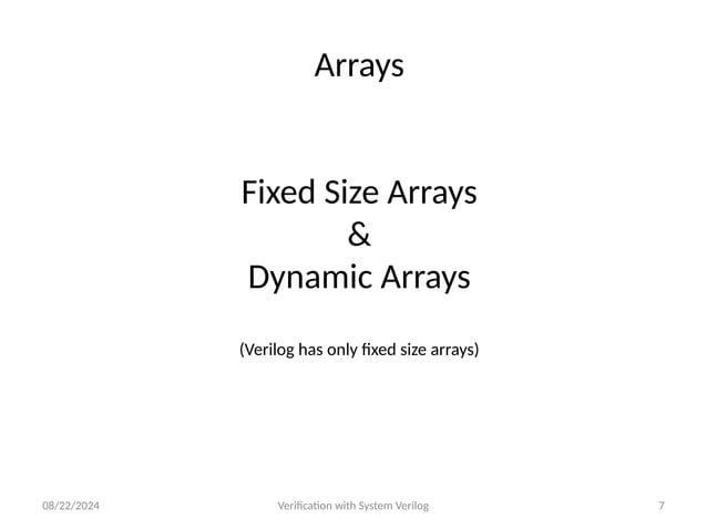 7-B-SysVerilog_DataTypes.pptx _ | PPTX | Programming Languages | Computing