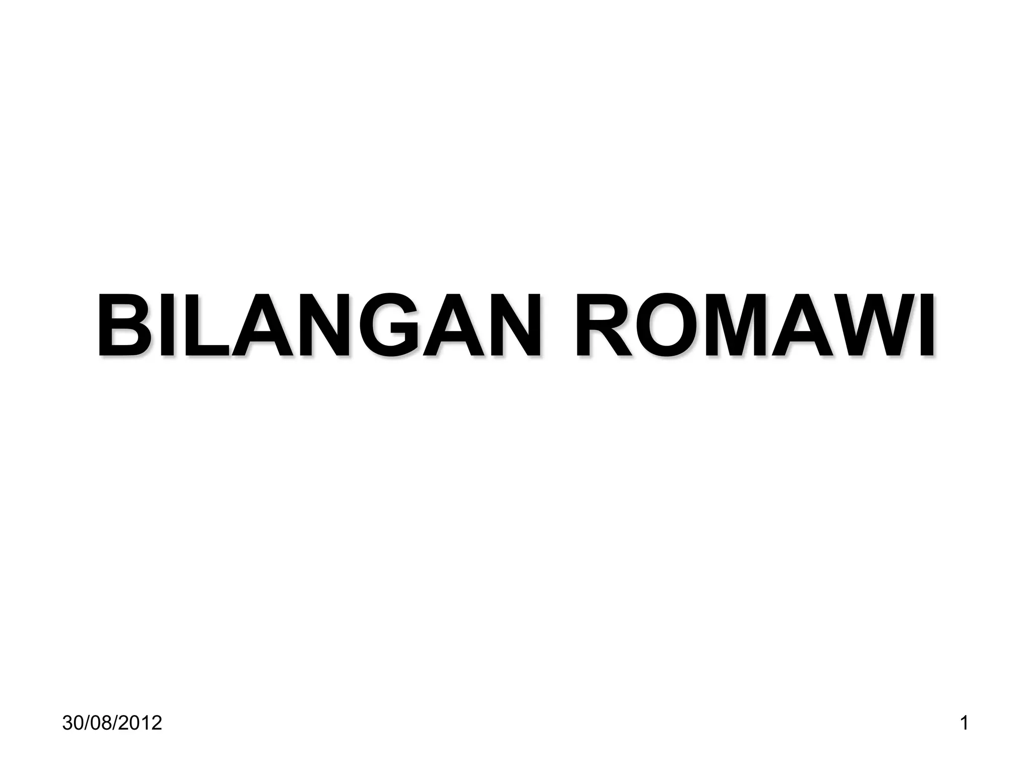 bilangan romawi | PPS