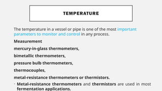 Bioprocess monitoring & control - temperature, agitation, ph and ...