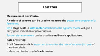 Bioprocess monitoring & control - temperature, agitation, ph and ...