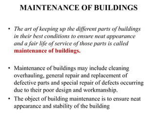 7 building construction part 2 flooring,roofs,staircase and maintance ...