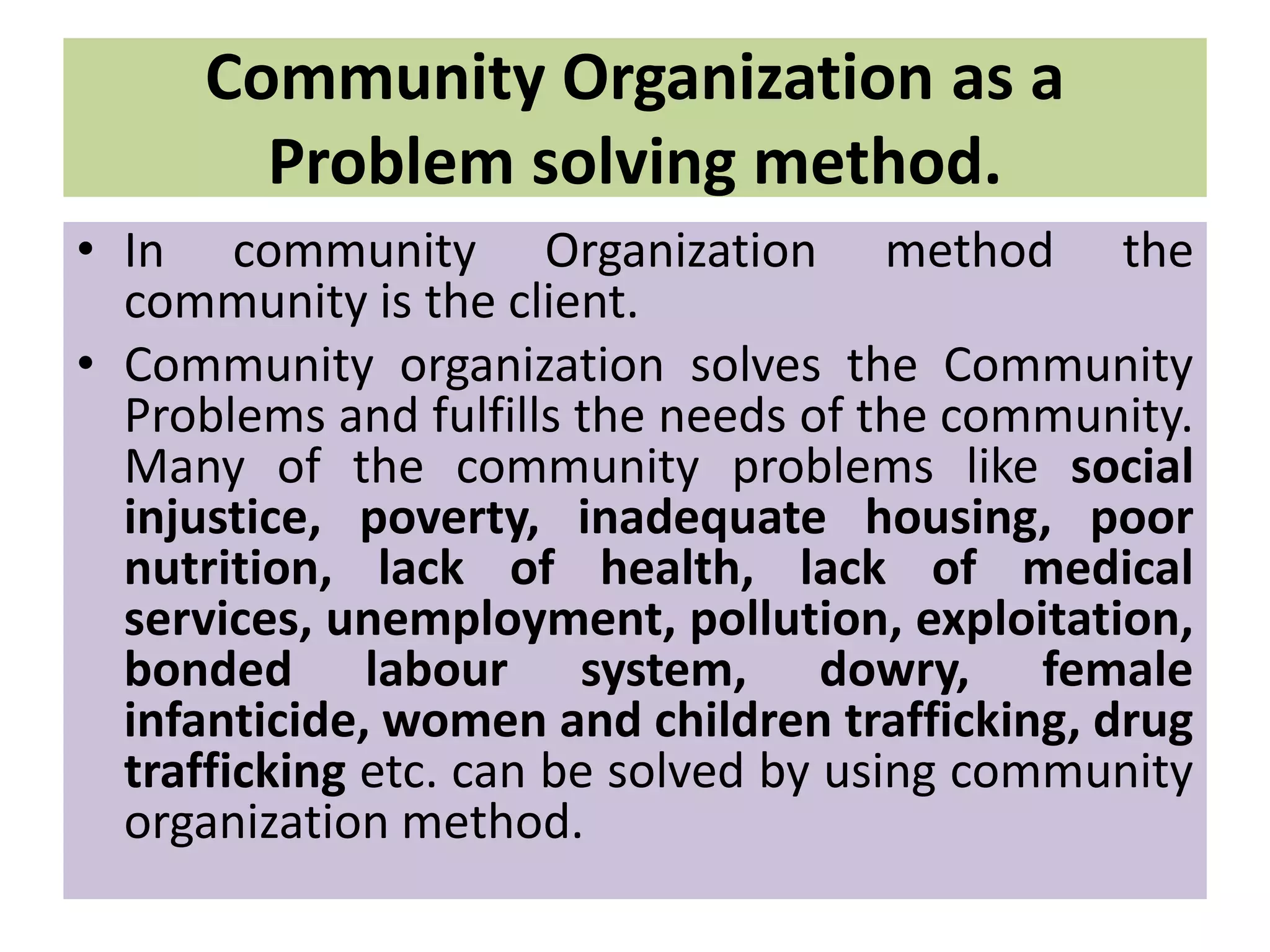 Community Organization as a method of Social Work intervention | PPTX