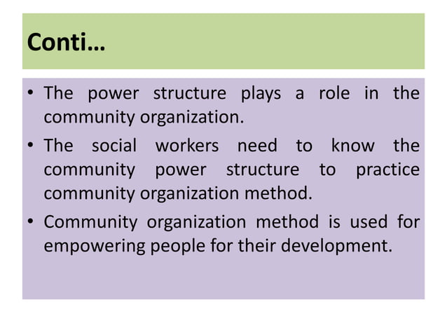 Community Organization as a method of Social Work intervention | PPTX
