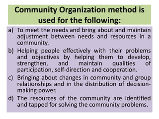 Community Organization as a method of Social Work intervention | PPTX