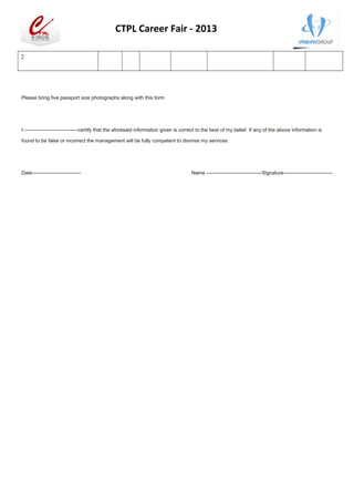 Candidate application form1 | PDF