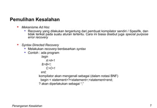 7. cara penanganan kesalahan | PPT