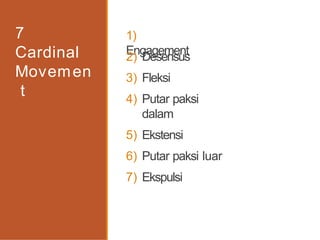 7 cardinal movement obstetric gynecology | PPTX