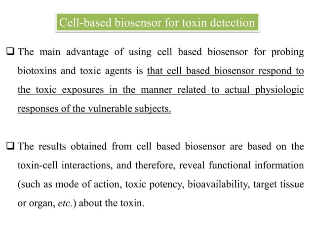 cell-based-biosensor-lecture-7 | PPTX | Chemistry | Science
