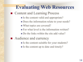 7- Ch 7 instructional Software Evaluation-short.ppt
