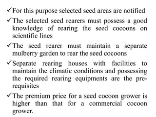 7 chapter tier system of silkworm seed multiplication, seed area ...