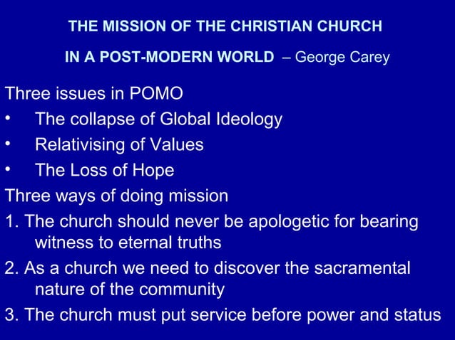 7 christian witness in the postmodern world (2) | PPT