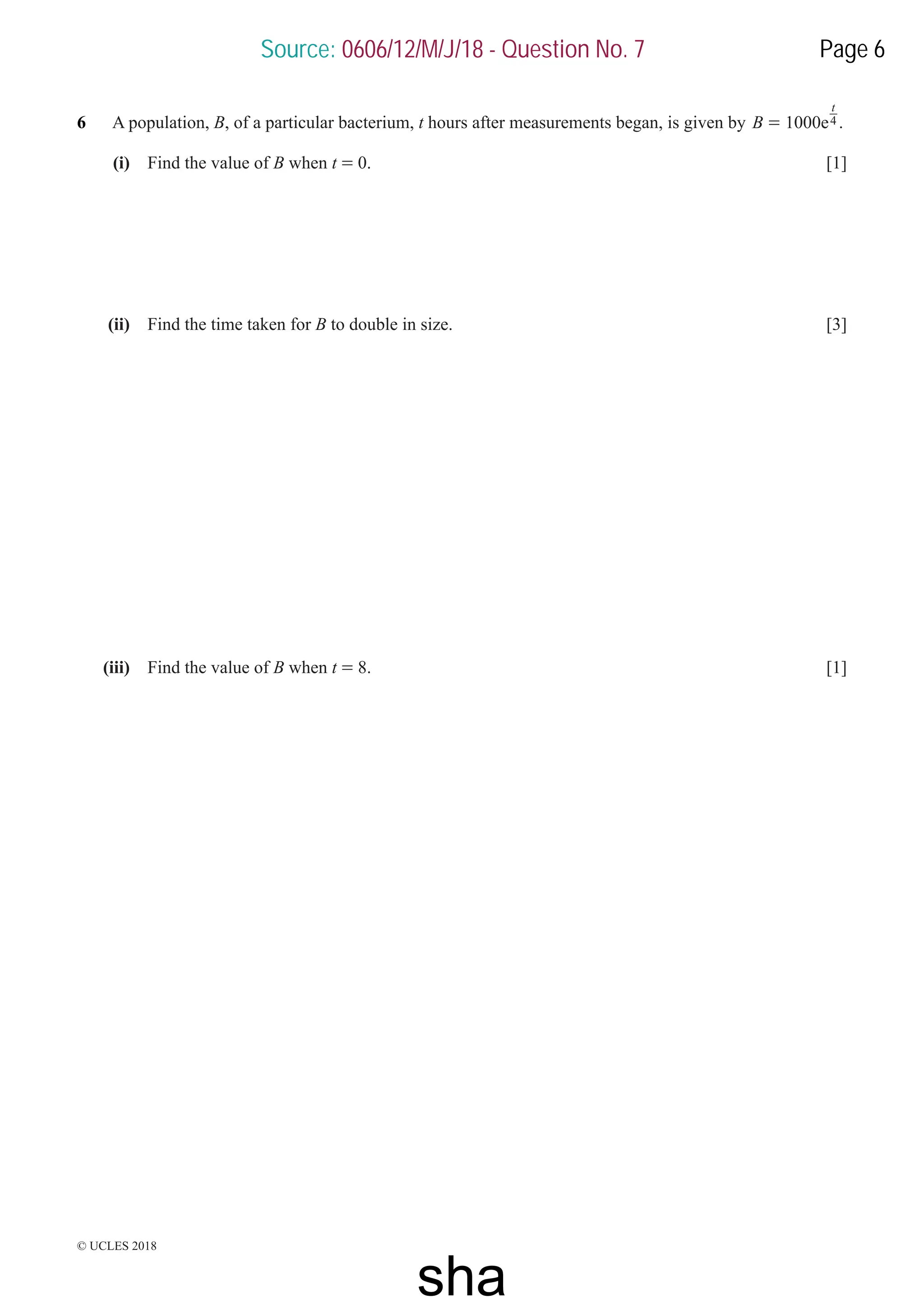 7 Cie Igcse Additional Mathematics Topical Past Paper Logarithmic And
