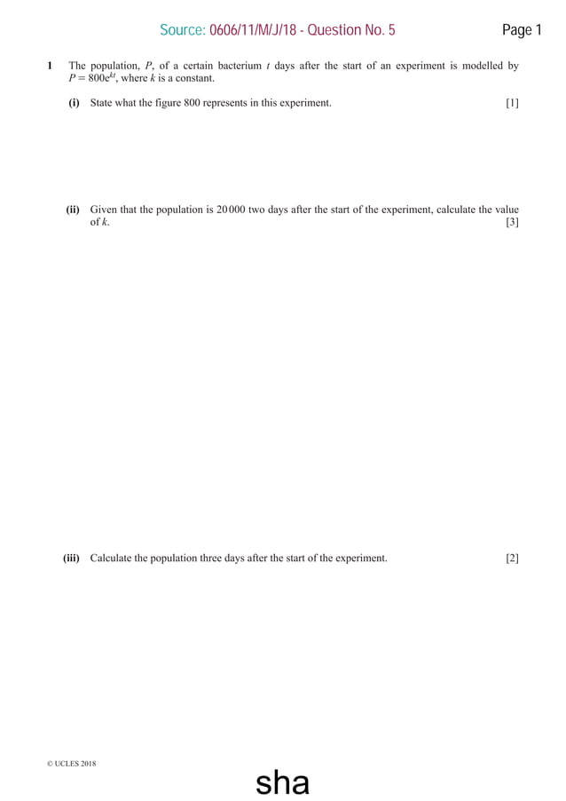 7 Cie Igcse Additional Mathematics Topical Past Paper Logarithmic And Exponential Functions 1 Pdf