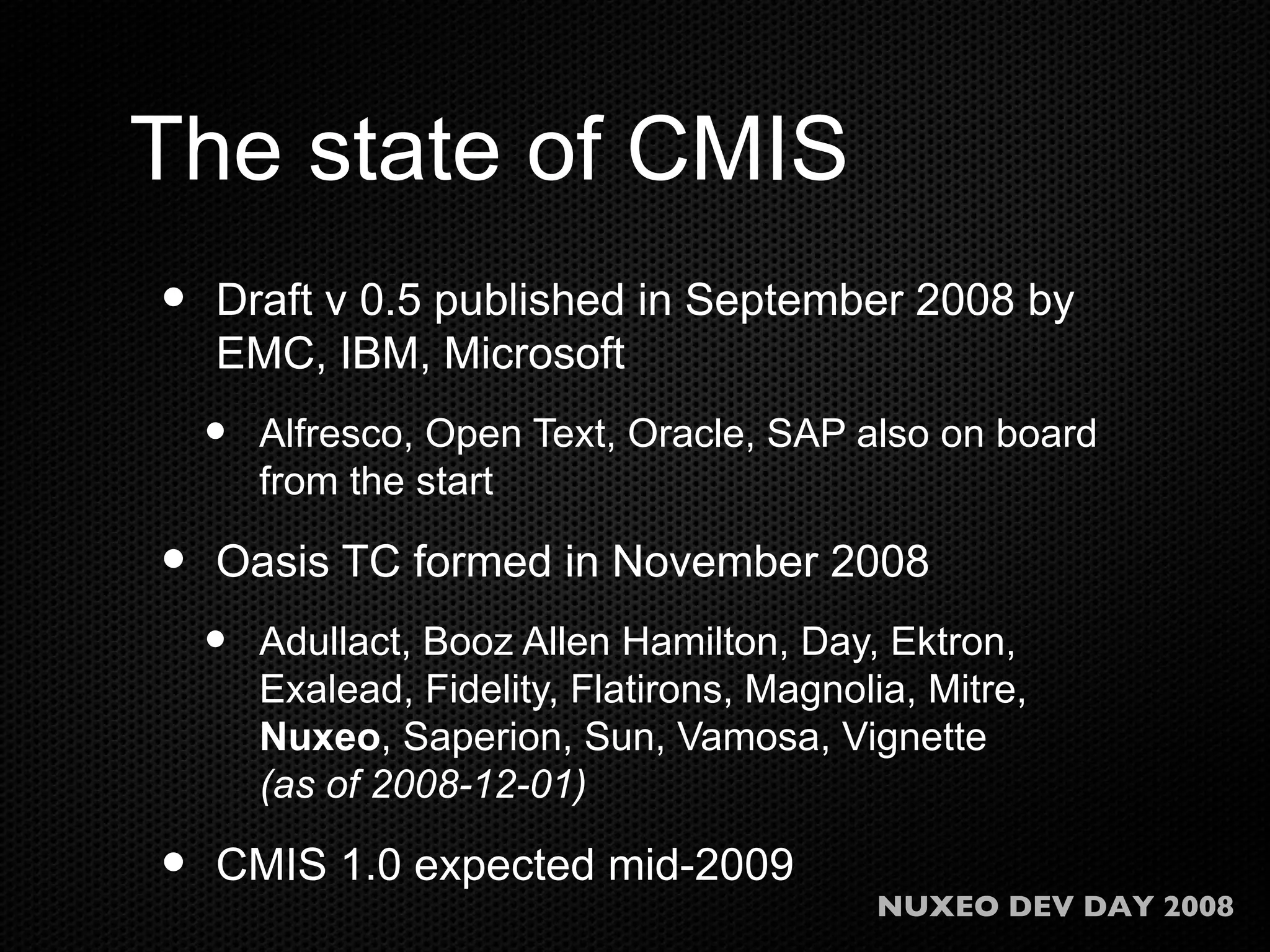 CMIS Round Table | PPT