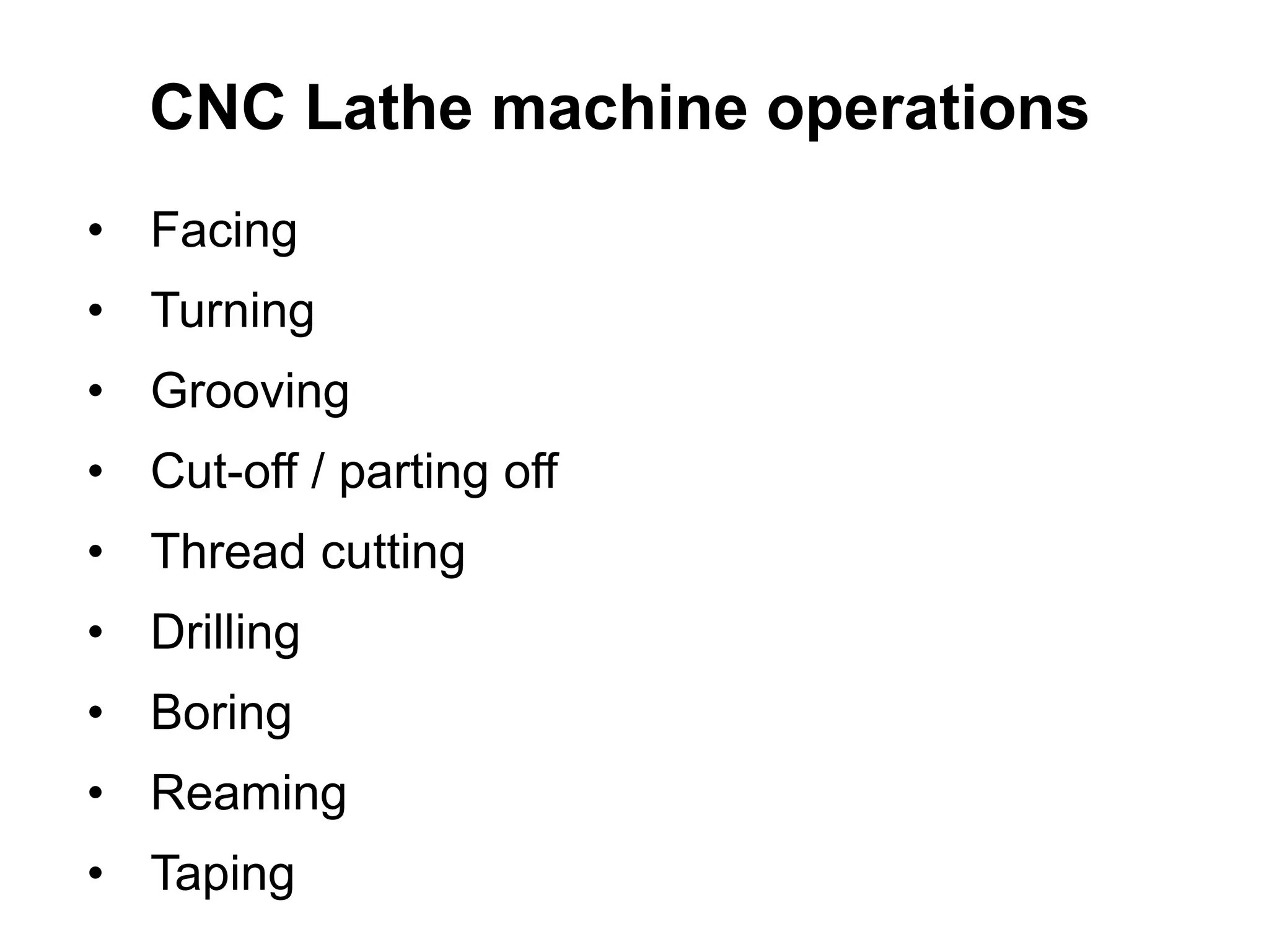 CNC Lathe Operations | PPT CNC Lathe Operations | PPT