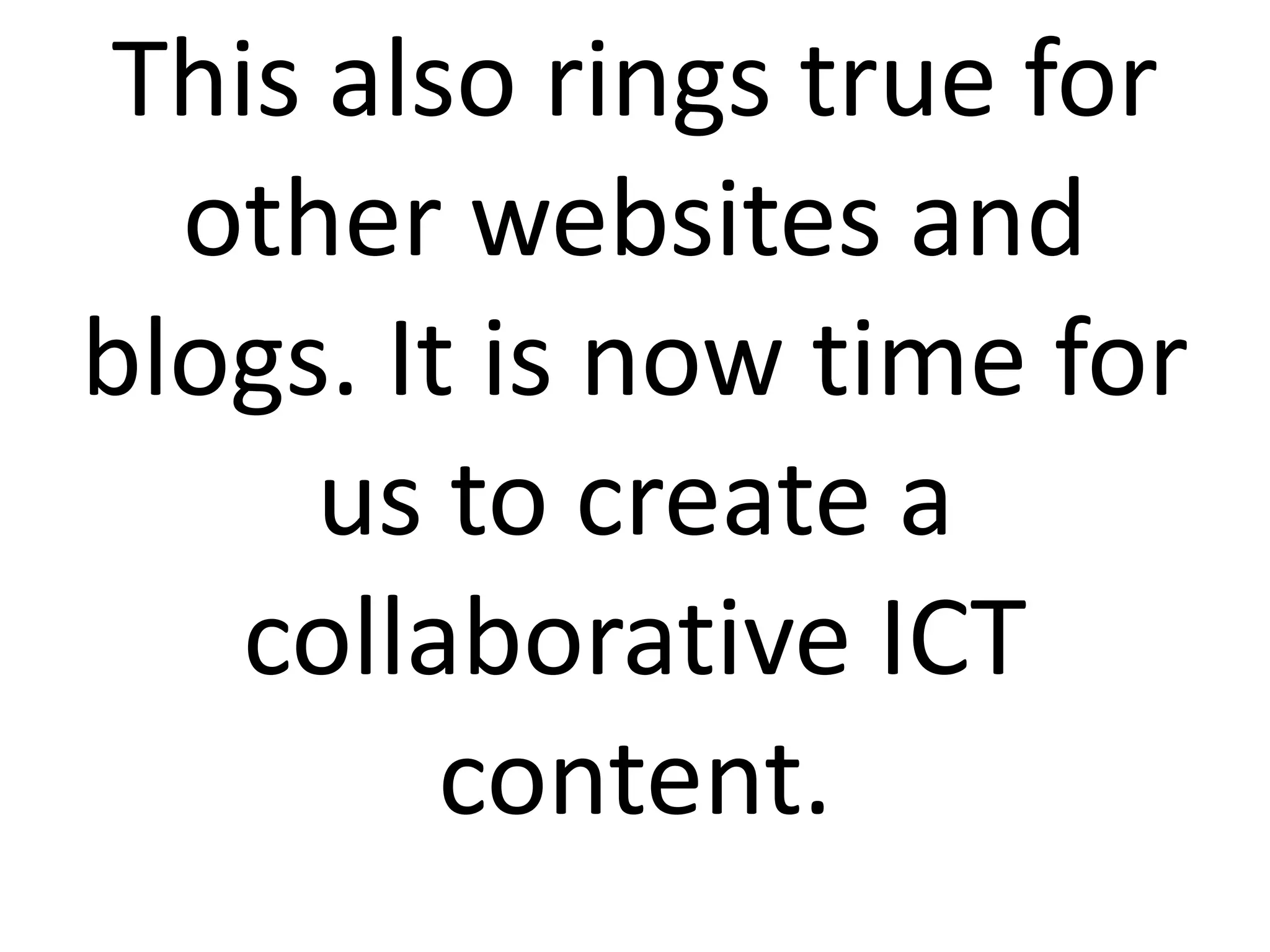 Collaborative ICT Development - Empowerment Technologies | PPTX