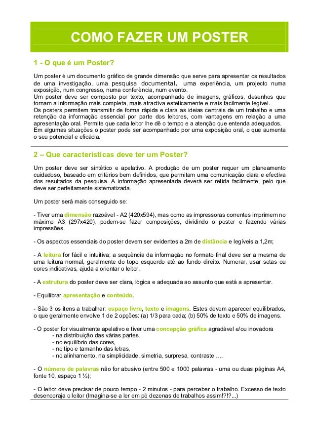 7 como elaborar um poster