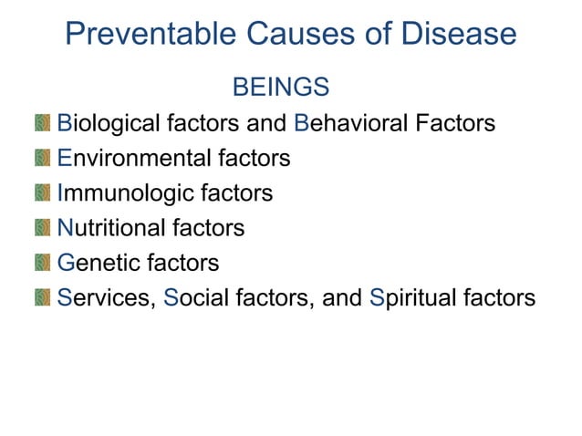 The concept of prevention is best defined in the context of levels ...