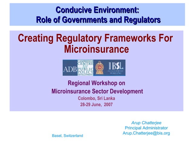Conducive Environment: Role of Governments and Regulators | PPT