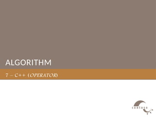 7 - C++ (operator),beljar C++ coding . | PPT