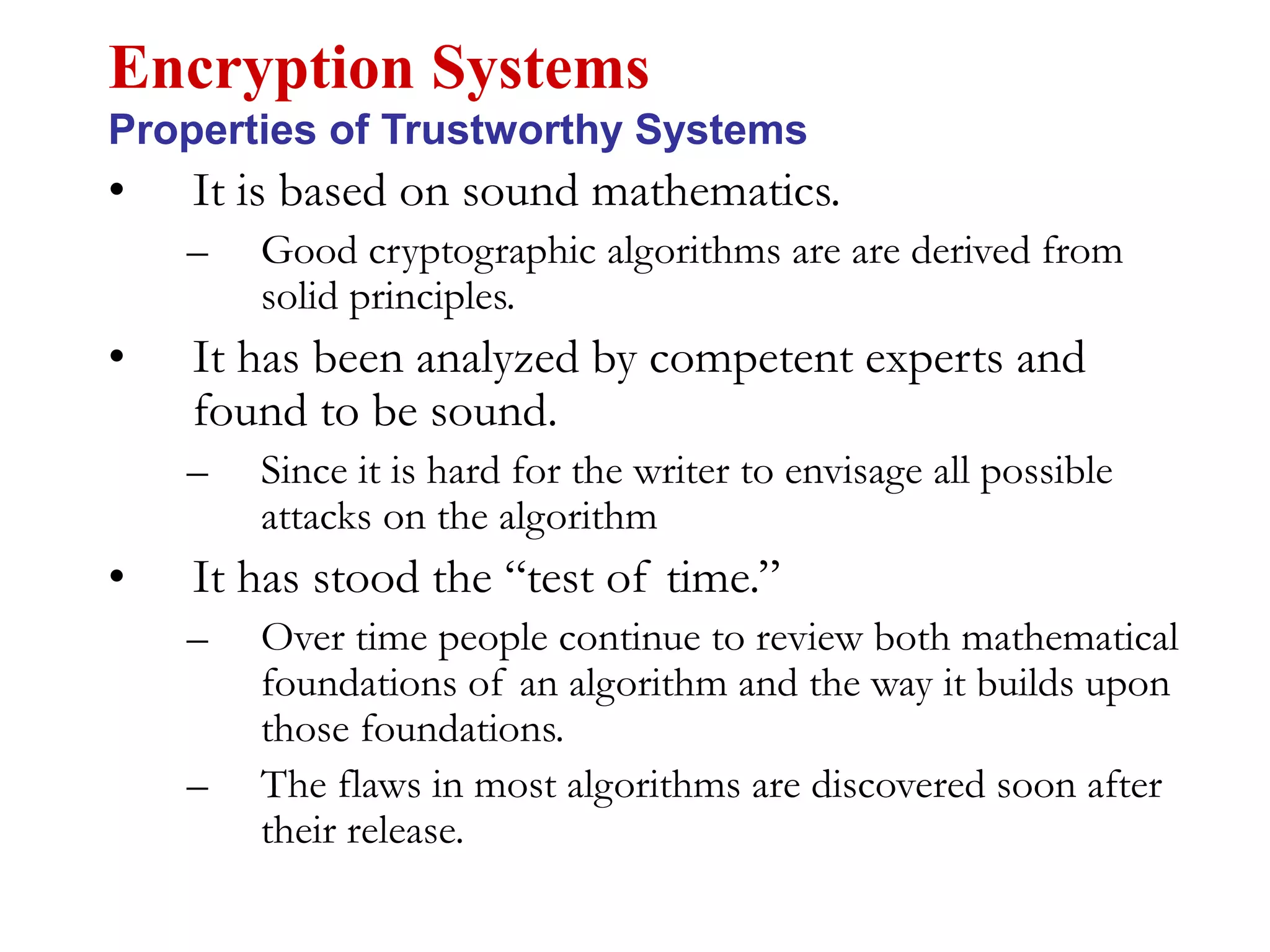 7-cryptography.ppt | Information and Network Security | Computing