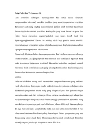 7. data collection techniques (1) | PDF