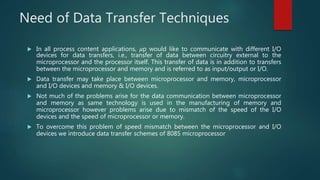 Data transfer techniques 8085 | PPTX