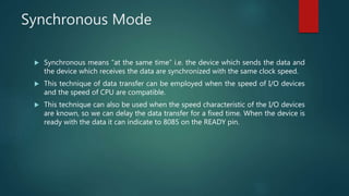 Data transfer techniques 8085 | PPTX