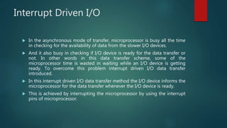 Data transfer techniques 8085 | PPTX