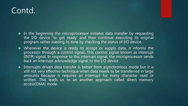 Data transfer techniques 8085 | PPTX | Operating Systems | Computer Software and Applications